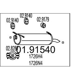 MTS MARKENTECHNIKSERVICEGMBH & CO. KG MTS Endschalld&auml;mpfer 0191540 f&uuml;r Citro&euml;n