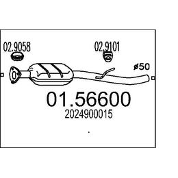 MTS MARKENTECHNIKSERVICEGMBH & CO. KG MTS Mittelschalld&auml;mpfer 0156600 f&uuml;r Mercedes