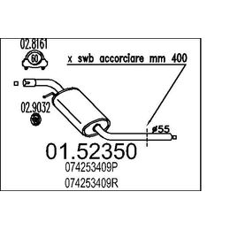MTS MARKENTECHNIKSERVICEGMBH & CO. KG MTS Mittelschalld&auml;mpfer 0152350 f&uuml;r VW