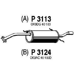 VEGAZ Endschalld&auml;mpfer ks143 hinten f&uuml;r KIA