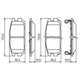 Bosch Bremsbelagsatz, Scheibenbremse 0986494137 f&uuml;r HYUNDAI