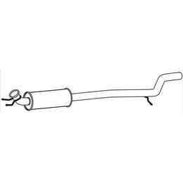 VEGAZ Mittelschalld&auml;mpfer ms546 f&uuml;r Mercedes