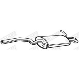 WALKER Endschalld&auml;mpfer 23183 f&uuml;r Audi
