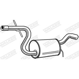 WALKER Mittelschalld&auml;mpfer 23129 f&uuml;r VW