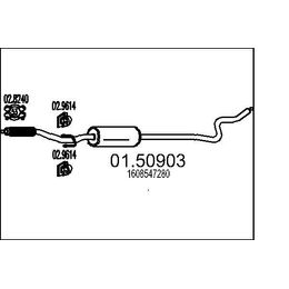 MTS MARKENTECHNIKSERVICEGMBH & CO. KG MTS Mittelschalld&auml;mpfer 0150903 f&uuml;r Peugeot