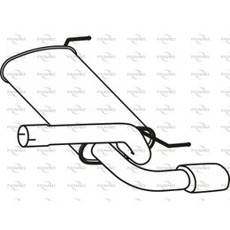 FENNO Endschalld&auml;mpfer p43118 hinten f&uuml;r Opel