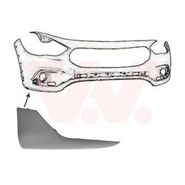 Van Wezel Spoiler 2960502 vorne rechts f&uuml;r MERCEDES-BENZ