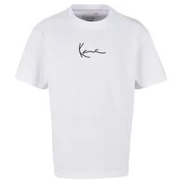 T-Shirt Karl Kani "Karl Kani Small Signature Essential Tee Junior", M&auml;dchen, Gr. 122/128, wei&szlig;, 100% Baumwolle, bedruckt, oversize, Rundhals, Shirts T-Shirt