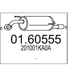 MTS MARKENTECHNIKSERVICEGMBH & CO. KG MTS Endschalld&auml;mpfer 0160555 f&uuml;r NISSAN