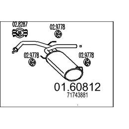 MTS MARKENTECHNIKSERVICEGMBH & CO. KG MTS Endschalld&auml;mpfer 0160812 f&uuml;r Fiat