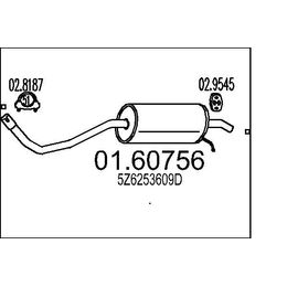 MTS MARKENTECHNIKSERVICEGMBH & CO. KG MTS Endschalld&auml;mpfer 0160756 f&uuml;r VW