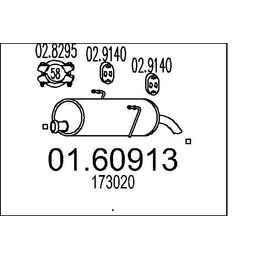 MTS MARKENTECHNIKSERVICEGMBH & CO. KG MTS Endschalld&auml;mpfer 0160913 f&uuml;r Peugeot