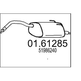 MTS MARKENTECHNIKSERVICEGMBH & CO. KG MTS Endschalld&auml;mpfer 0161285 f&uuml;r Fiat