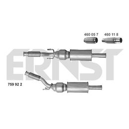 Ernst Katalysator Set 759922 hinten f&uuml;r Peugeot