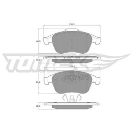 TOMEX BRAKES Bremsbelagsatz, Scheibenbremse tx1665 Vorderachse f&uuml;r RENAULT SAMSUNG
