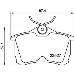 Hella Bremsbelagsatz, Scheibenbremse 8db355009511 f&uuml;r HONDA