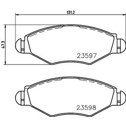 Hella Bremsbelagsatz, Scheibenbremse 8db355009411 f&uuml;r Peugeot (DF-PSA) Citro&euml;n NAZA