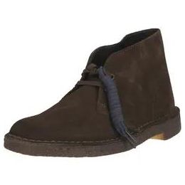 Stiefelette Clarks "Desert Boot", Herren, Gr. 47, braun, Leder, Schuhe Stiefelette, aus hochwertigem Wildleder