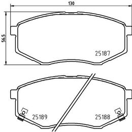 Hella Bremsbelagsatz, Scheibenbremse 8db355037981 f&uuml;r KIA