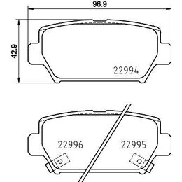 Hella Bremsbelagsatz, Scheibenbremse 8db355039401 f&uuml;r MITSUBISHI