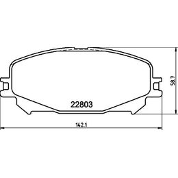 Hella Bremsbelagsatz, Scheibenbremse 8db355039201 f&uuml;r MITSUBISHI RENAULT TRUCKS
