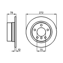 Bosch Bremsscheibe 0986478641 voll 272mm 10mm f&uuml;r BMW