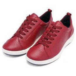 Sneaker Ara "ROMA", Damen, Gr. 7 (41), rot, Glattleder, unifarben, Schuhe Sneaker, Freizeitschuh, Halbschuh, Schn&uuml;rschuh mit High Soft Fu&szlig;bett, G-Weite