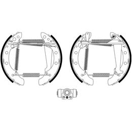 Hella Bremsbackensatz Shoe Kit Pro 8db355022771 f&uuml;r Skoda VW