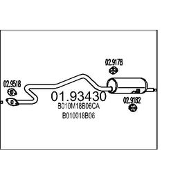 MTS MARKENTECHNIKSERVICEGMBH & CO. KG MTS Endschalld&auml;mpfer 0193430 f&uuml;r NISSAN