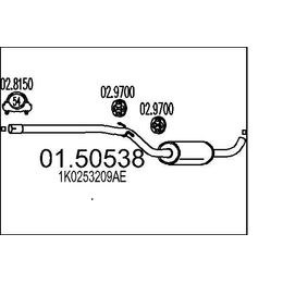 MTS MARKENTECHNIKSERVICEGMBH & CO. KG MTS Mittelschalld&auml;mpfer 0150538 f&uuml;r SEAT