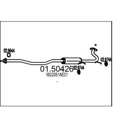 MTS MARKENTECHNIKSERVICEGMBH & CO. KG MTS Mittelschalld&auml;mpfer 0150426 f&uuml;r HONDA
