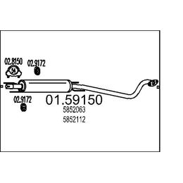 MTS MARKENTECHNIKSERVICEGMBH & CO. KG MTS Mittelschalld&auml;mpfer 0159150 f&uuml;r Opel