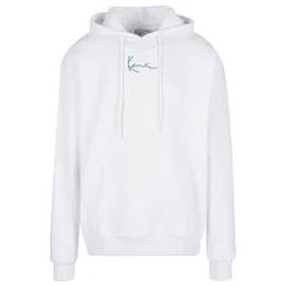 Kapuzensweatshirt Karl Kani "Karl Kani Small Signature Green Logo Hoodie", Herren, Gr. M, wei&szlig;, 100% Baumwolle, Sweatshirts