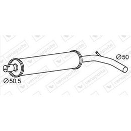 VEGAZ Mittelschalld&auml;mpfer rs634 f&uuml;r RENAULT