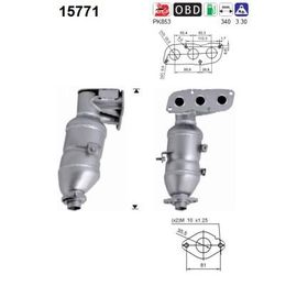AS Katalysator 15771 f&uuml;r Peugeot TOYOTA
