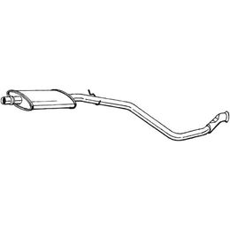 BOSAL Mittelschalld&auml;mpfer 282035 f&uuml;r Peugeot