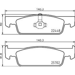 Hella Bremsbelagsatz, Scheibenbremse 8db355031551 f&uuml;r DACIA