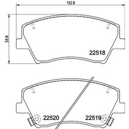 Hella Bremsbelagsatz, Scheibenbremse 8db355039041 f&uuml;r KIA HYUNDAI
