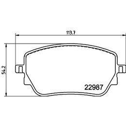 Hella Bremsbelagsatz, Scheibenbremse 8db355039231 f&uuml;r Mercedes