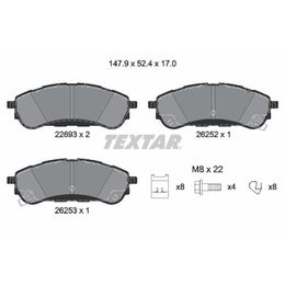 TEXTAR Bremsbelagsatz, Scheibenbremse 2269301 f&uuml;r Ford AUSTRALIA