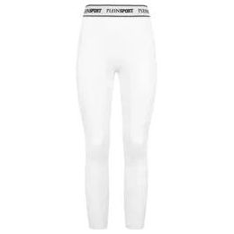 Leggings Plein Sport "Fleece Jogging Leggings", Damen, Gr. M, US-Gr&ouml;&szlig;en, 01, wei&szlig;, Obermaterial: 69% Polyamid, 31% Elasthan, Hosen Leggings