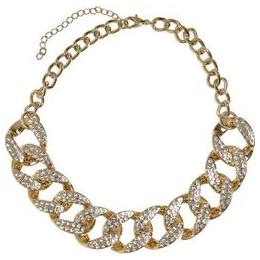 Halsreif Urban Classics "Urban Classics Unisex Statement Necklace", gold, Halsketten, Damen, onesize, Baumwolle