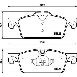 Hella Bremsbelagsatz, Scheibenbremse 8db355015711 f&uuml;r Peugeot