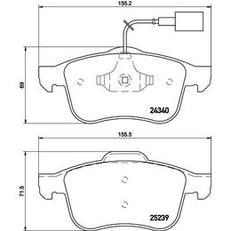 DON Bremsbelagsatz, Scheibenbremse pcp1561 f&uuml;r ALFA ROMEO
