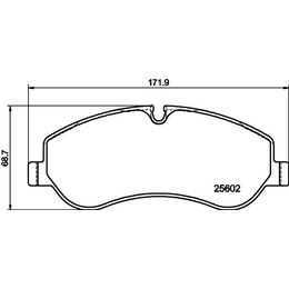 Hella Bremsbelagsatz, Scheibenbremse 8db355020691 f&uuml;r Ford