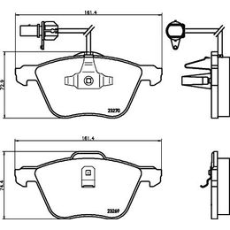 Hella Bremsbelagsatz, Scheibenbremse 8db355008921 f&uuml;r Ford VW