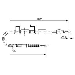 Bosch Seilzug, Feststellbremse 1987482362 f&uuml;r KIA