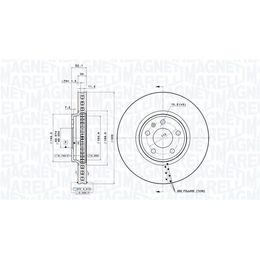 MAGNETI MARELLI Bremsscheibe 360406081501 Innenbel&uuml;ftet-Bel&uuml;ftung mit tropfenf&ouml;rmigen Fl&uuml;geln 320mm 30mm f&uuml;r AUDI AUDI (FAW)