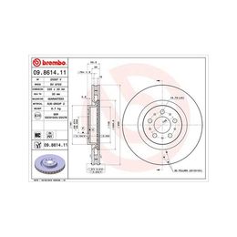 MAGNETI MARELLI Bremsscheibe 360406126601 innenbel&uuml;ftet-Bel&uuml;ftung mit tropfenf&ouml;rmigen Fl&uuml;geln 330mm 32mm f&uuml;r VOLVO