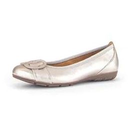 Ballerina Gabor "Sportliche Ballerina", Damen, Gr. 44, gold, Schuhe Ballerina